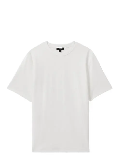 REISS Wick Textured Stretch-woven T-shirt - Off White