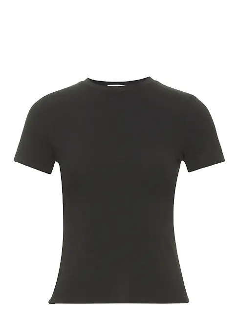 Good American Round-neck Stretch-cotton T-shirt - Black001