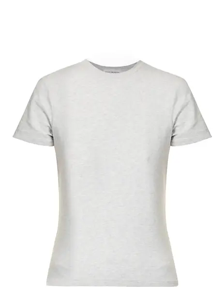 Good American Round-neck Stretch-cotton T-shirt - Heather Grey001