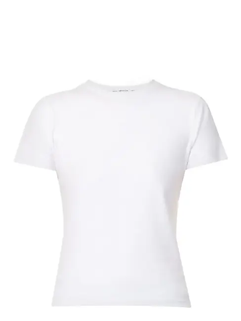 Good American Round-neck Stretch-cotton T-shirt - White001