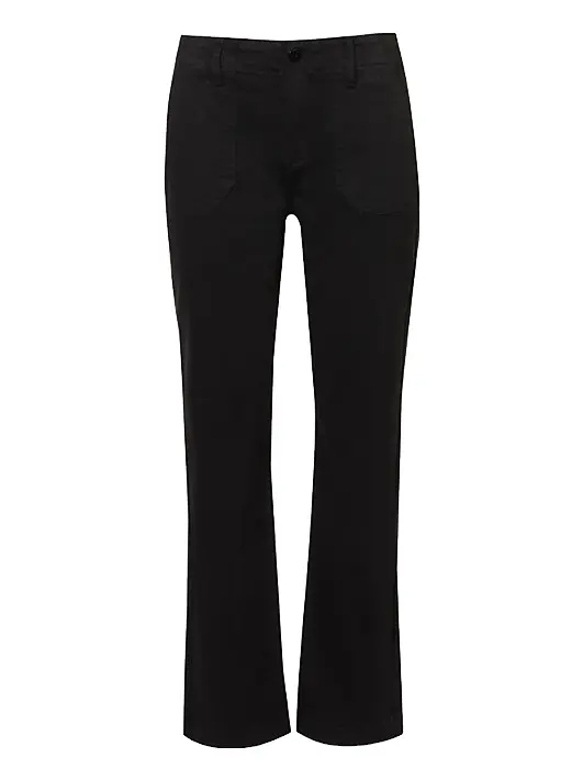 Paige Mayslie Straight-leg Mid-rise Stretch-denim Jeans - Black Overdye