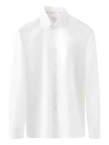 Eton Elevated Twill Slim-fit Cotton Shirt - White