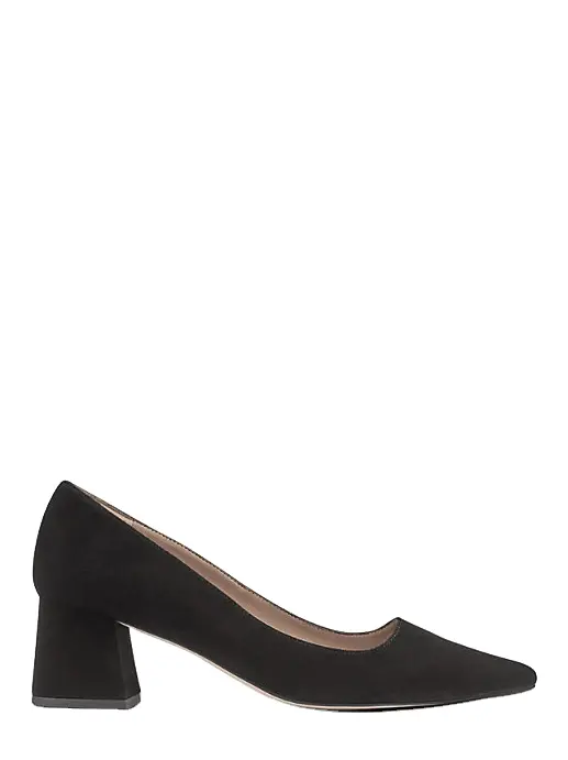 LK BENNETT Pointed-toe Suede Heeled Courts - Bla-black