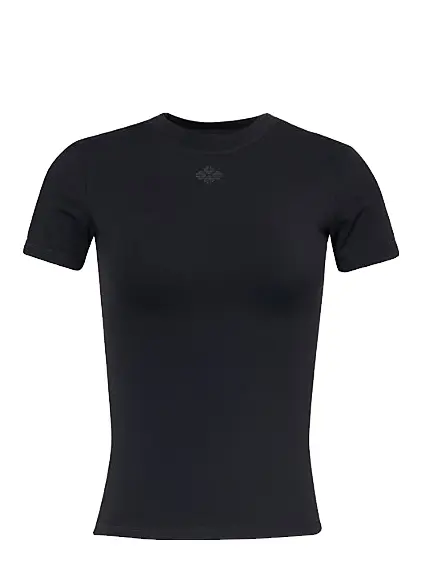 THE COUTURE CLUB Sculpt Stretch-woven Jersey T-shirt - Black