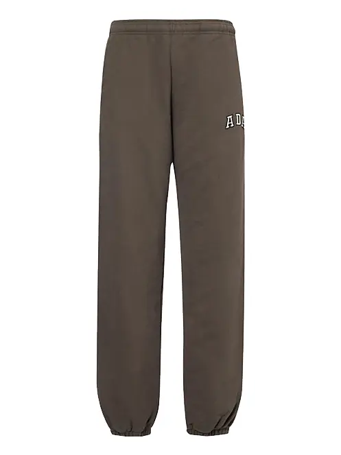 ADANOLA Logo-embroidered Straight-leg Cotton-jersey Jogging Bottoms - Coffee Bean