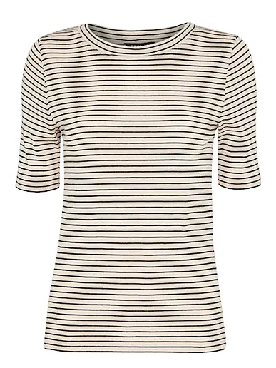 Whistles Stripe Relaxed-fit Cotton-blend T-shirt - Blue
