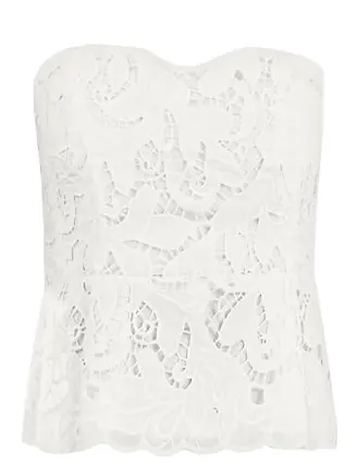 RO&ZO Lace Bustier Top - White