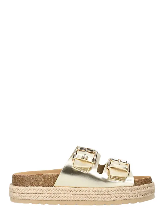 Kurt Geiger Raquel Rope-sole Faux-leather Sandals - Gold