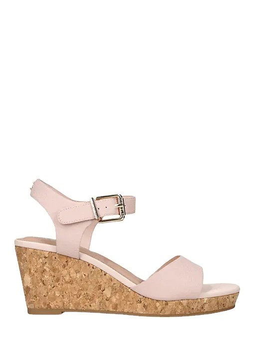 Carvela Stud-embellished Leather Wedge Sandals - Pink