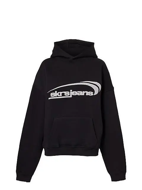 SISTERS & SEEKERS Staten Brand-print Cotton-blend Hoody - Black