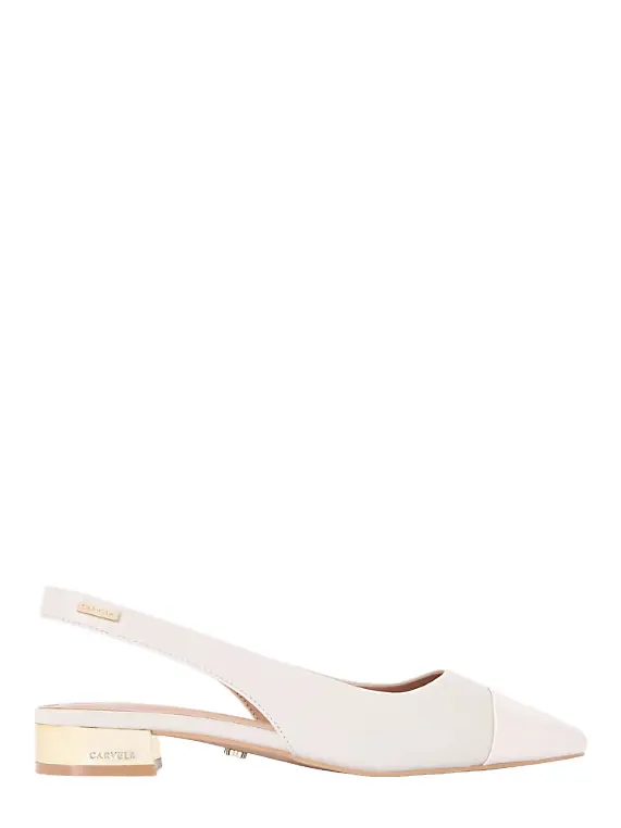 Carvela Amelia Faux-leather Slingback Pumps - Bone