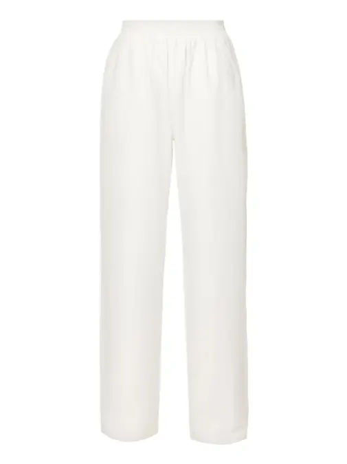 ADANOLA Relaxed Cotton Trousers - White