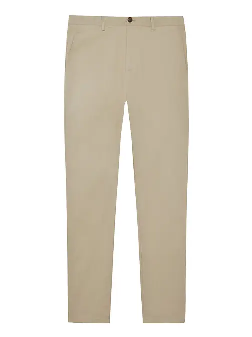 REISS Pitch Slim-leg Washed-finish Stretch-cotton Chinos - Stone