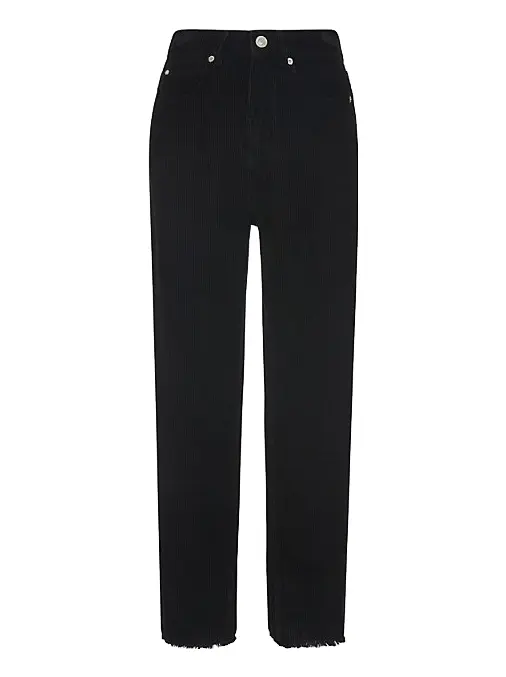 Whistles High-waist Corduroy Barrel Jeans - Black