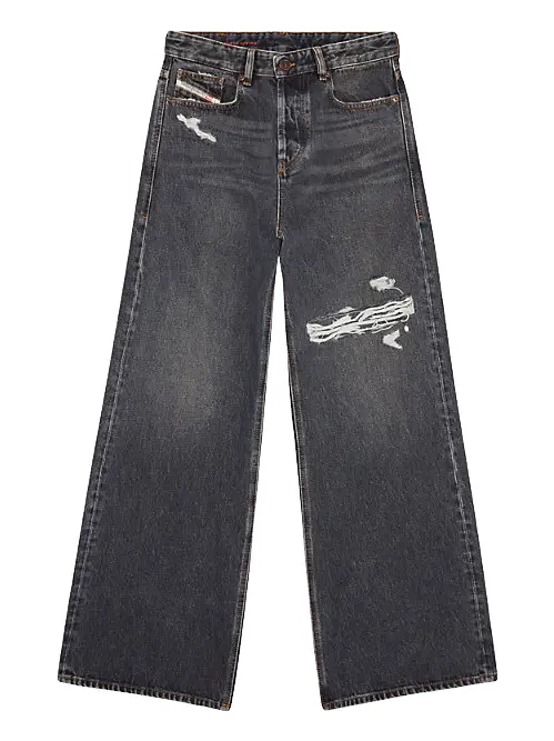 DIESEL 1996 D-sire Distressed Wide-leg Low-rise Jeans - 2