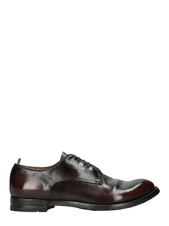 Officine Creative Anatomia Leather Derby Shoes - Wine