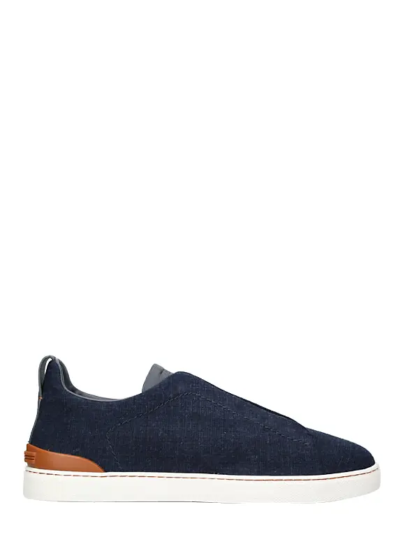 Zegna Triple Stitch Low-top Trainers - Denim