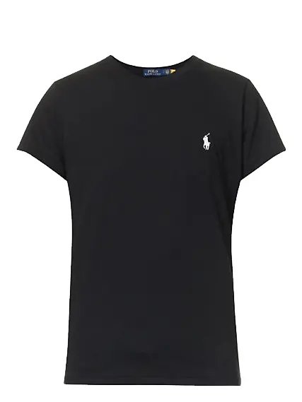 Polo Ralph Lauren Logo-embroidered Cotton-jersey T-shirt - Polo Black