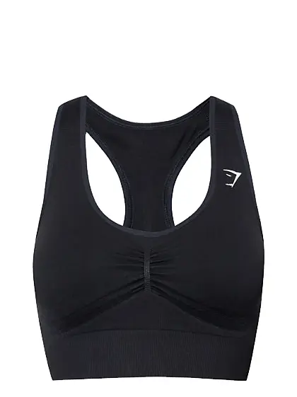 GYMSHARK Contour Stretch-woven Sports Bra - Gs Black/gs Black Marl