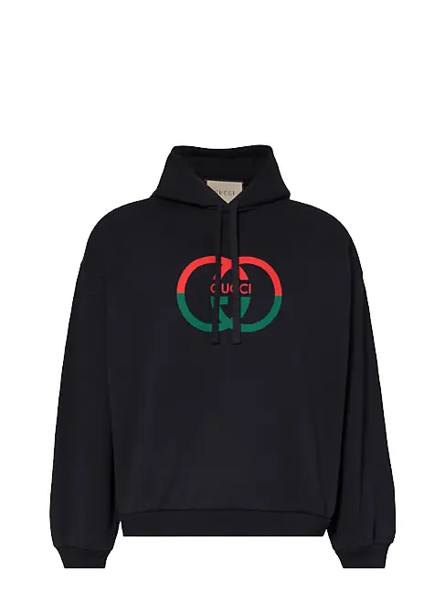 Gucci Logo-print Relaxed-fit Hoody - Black/mc