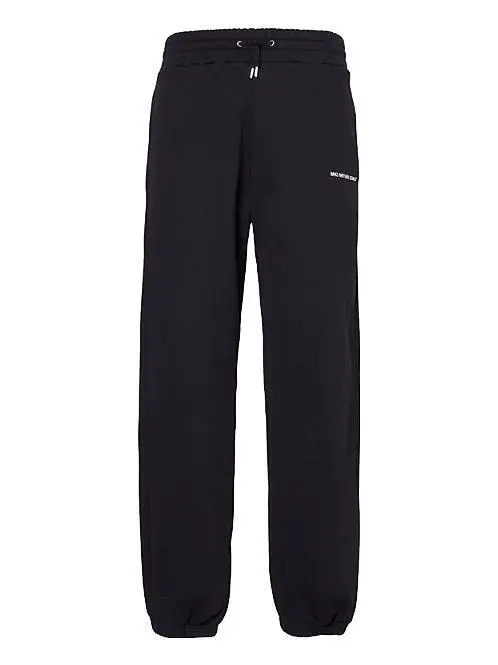 MKI MIYUKI ZOKU Brand-print Cotton-blend Jogging Bottoms - Black