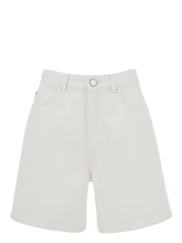 Whistles Patch-pocket Regular-fit Denim Shorts - White