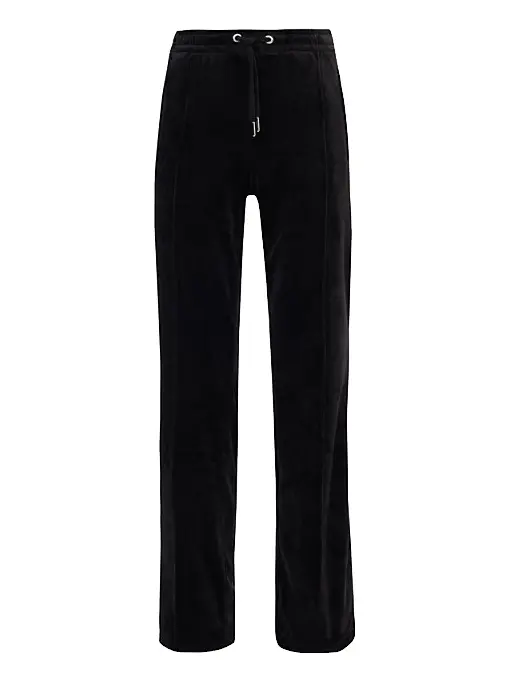 Juicy Couture Rhinestone-embellished Velour Jogging Bottoms - Black