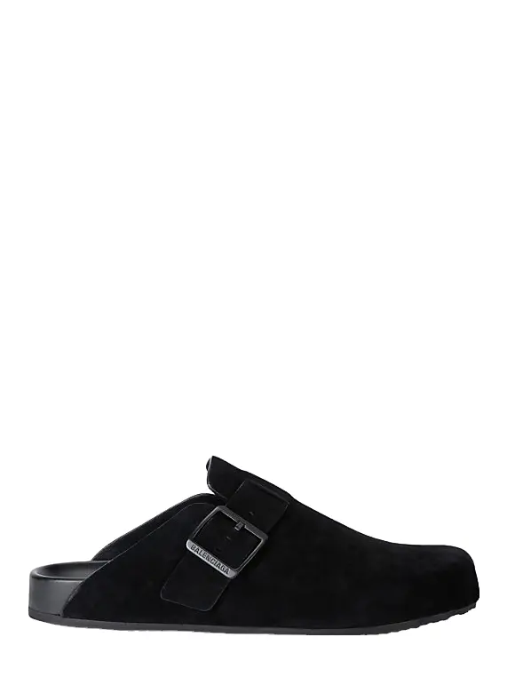 Balenciaga Sunday Suede Mules - Black