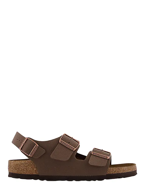BIRKENSTOCK Milano Buckle-embellished Faux-leather Sandals - Mocha