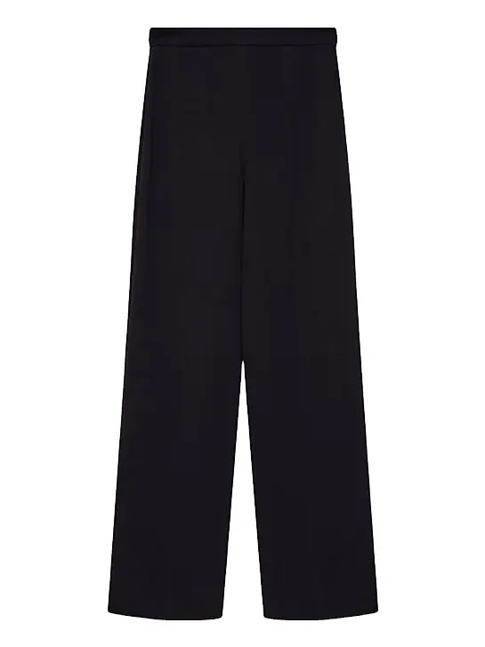JOSEPH Alane Wide-leg High-rise Trousers - Black