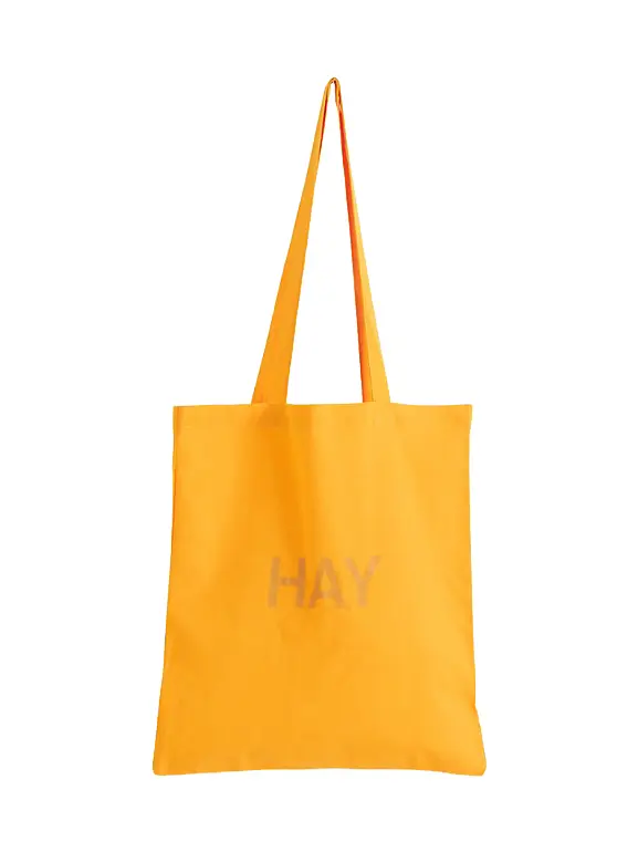 HAY Logo-print Cotton Tote Bag - Mango