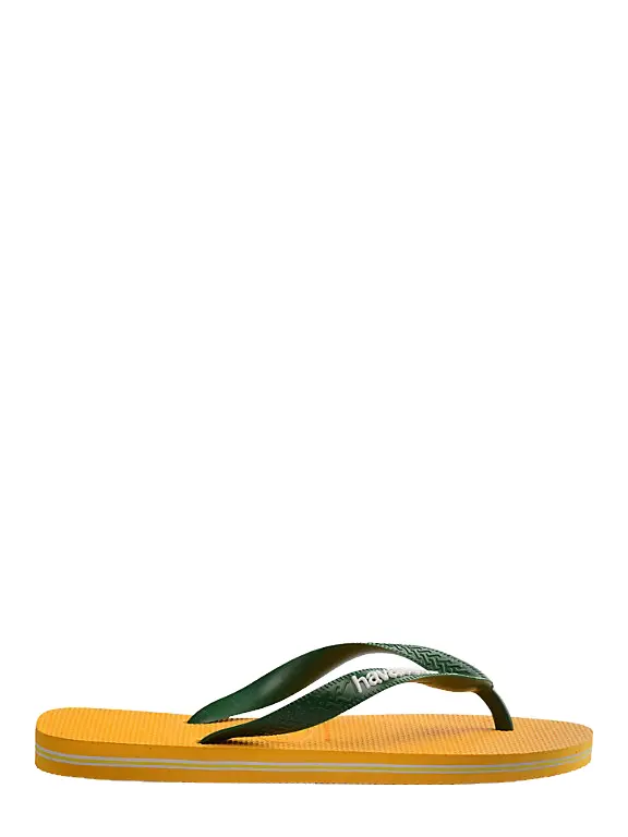 Havaianas Brasil Logo Rubber Flip Flops - Pop Yellow