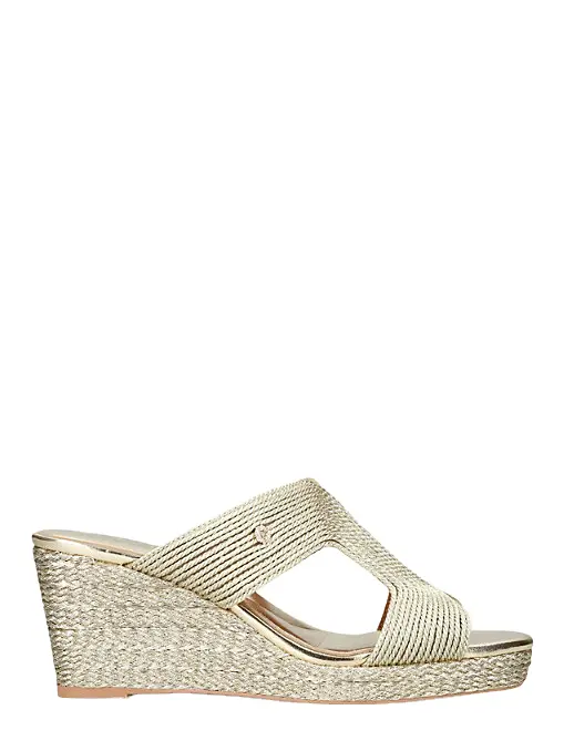 Carvela Gala Rope-effect Woven Heeled Sandals - Gold