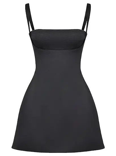 House Of Cb Kara Mini Slip Dress - Black