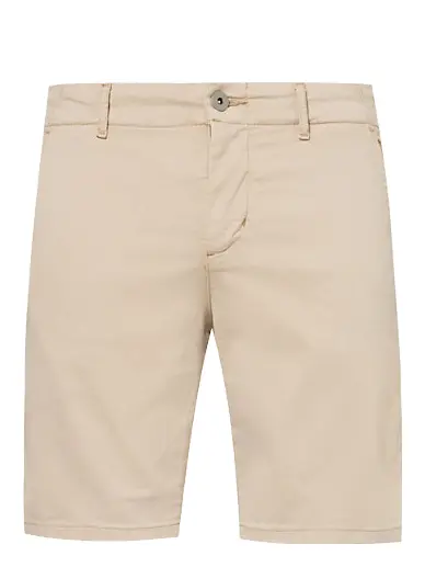 Paige Phillips Classic-fit Straight-leg Stretch-cotton Shorts - Khaki