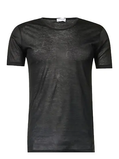 Zimmerli Royal Classic Semi-sheer Cotton-jersey T-shirt - Black