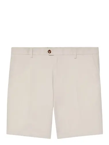 REISS Stretch-cotton Chino Shorts - Chalk