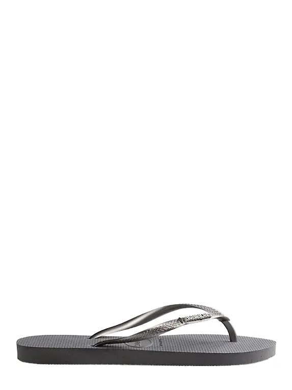 Havaianas Slim Metallic Rubber Flip-flops - Steel Grey