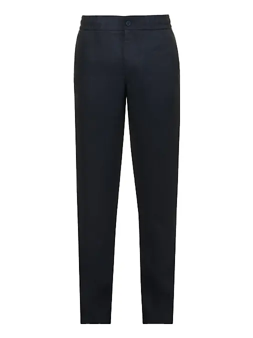 Orlebar Brown Regular-fit Straight-leg Linen Trousers - Night Iris Ii