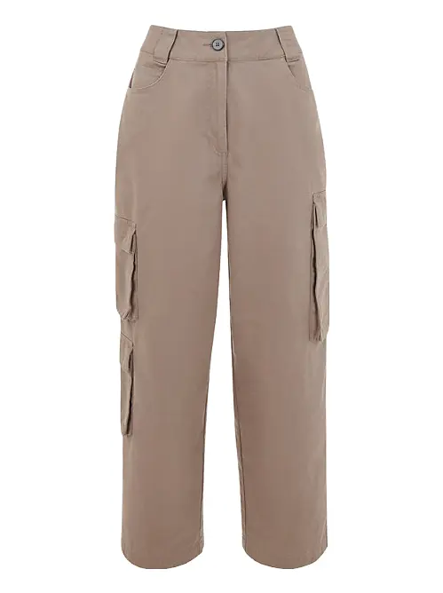 Whistles Regular-fit High-rise Cotton Trousers - Cream
