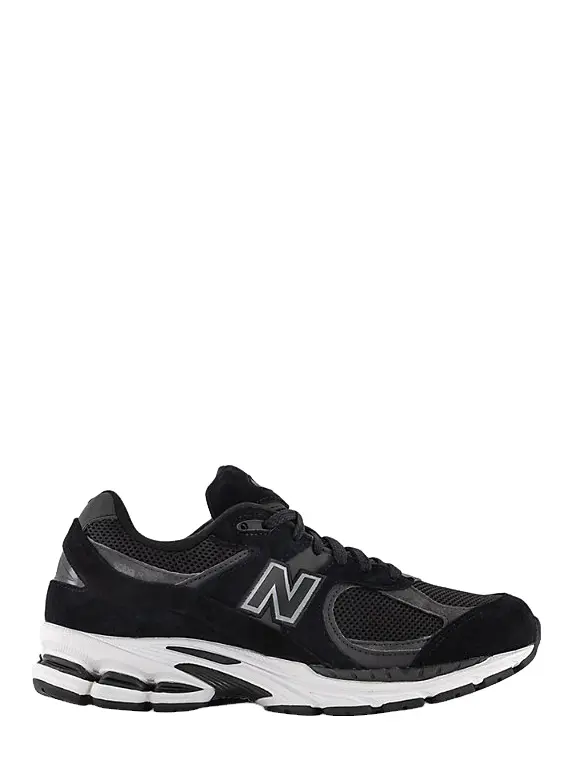 NEW BALANCE 2002 Logo-patch Low-top Trainers - Black White