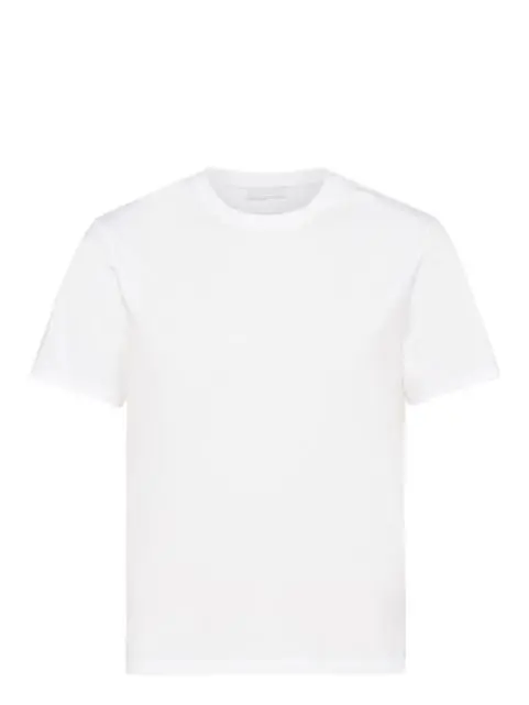 Prada Logo-embroidered Slim-fit Stretch-cotton T-shirt - White