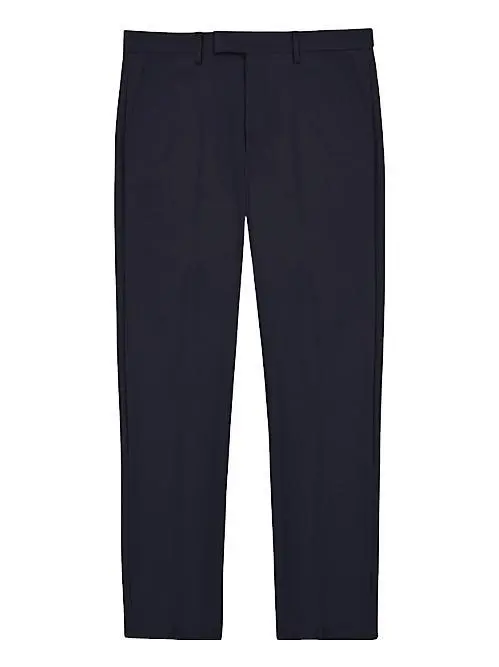 REISS Eastbury Slim-fit Mid-rise Stretch-cotton Chinos - Navy