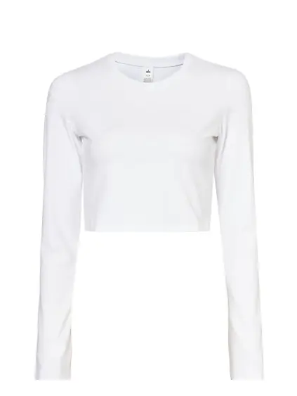 Alo Yoga Alosoft Cropped Stretch-jersey Top - White