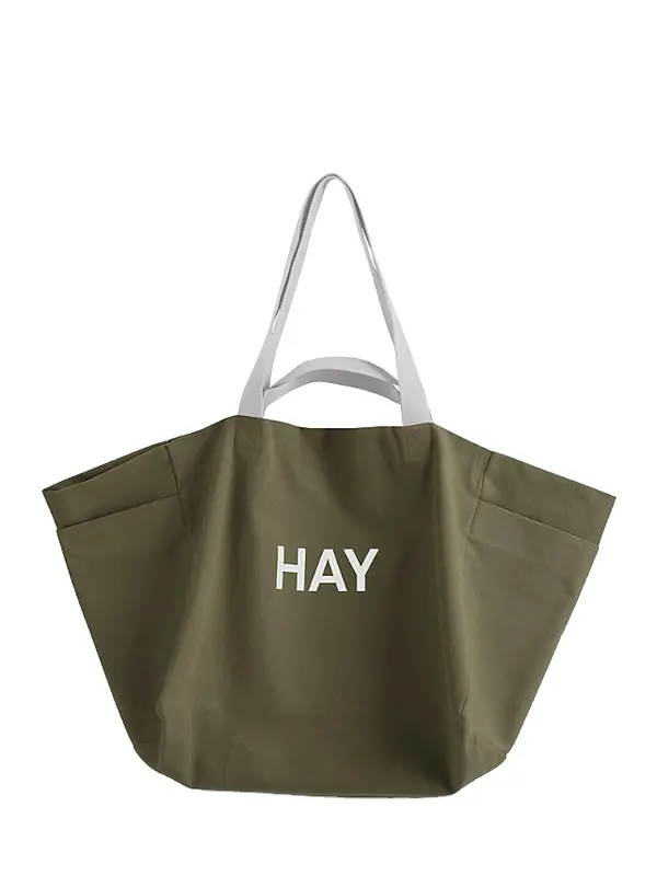 HAY Weekend Bag No 2 Cotton Tote Bag - Olive