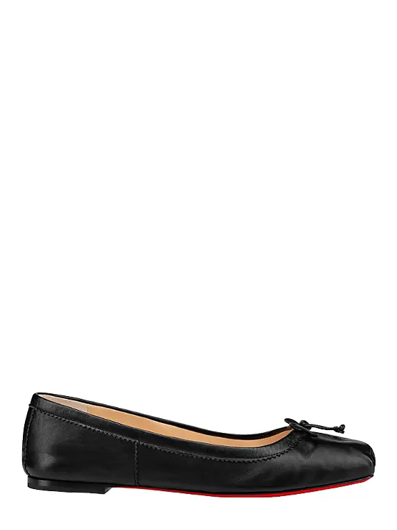 CHRISTIAN LOUBOUTIN Mamadrague Leather Flats - Black