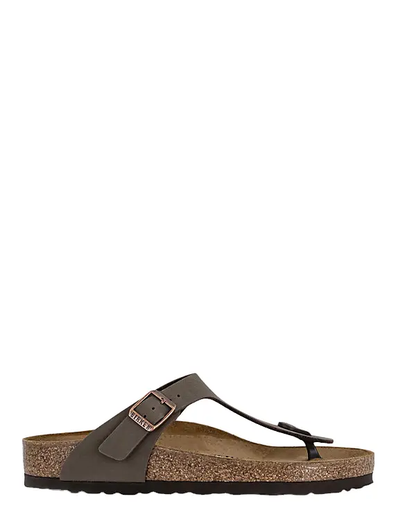 BIRKENSTOCK Branded-hardware Faux-leather Thong Sandals - Brown Moca