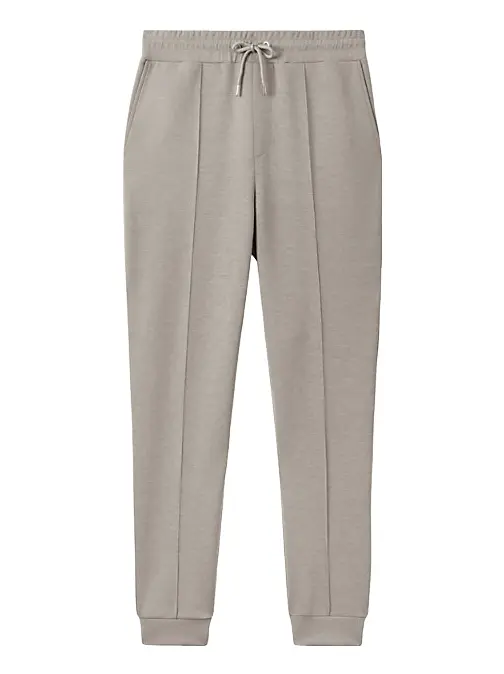 REISS Premier Pinched-seam Stretch-woven Jogging Bottoms Xxl - Taupe