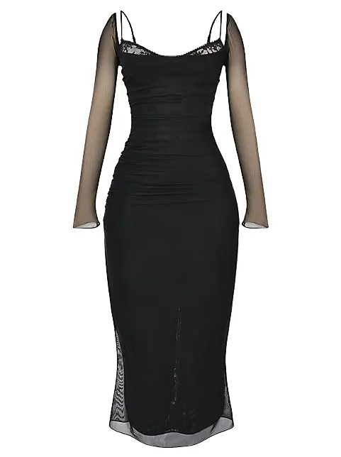House Of Cb Katarina Corseted Maxi Dress - Black