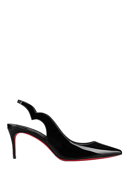 CHRISTIAN LOUBOUTIN Hot Chick 70 Patent-leather Slingback Pumps - Black